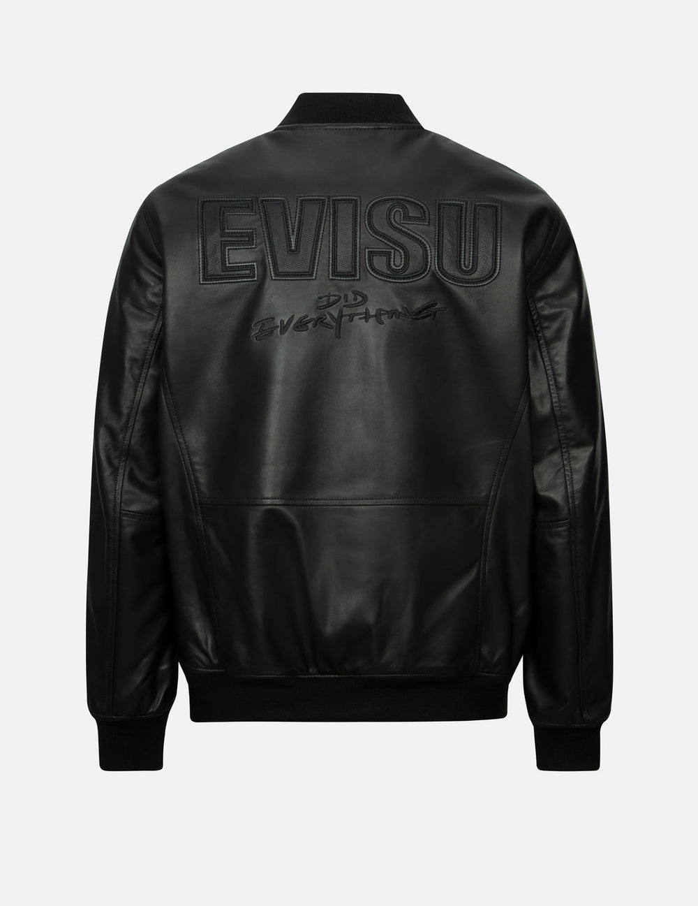 Logo Appliquéd Leather Bomber Jacket – EVISU