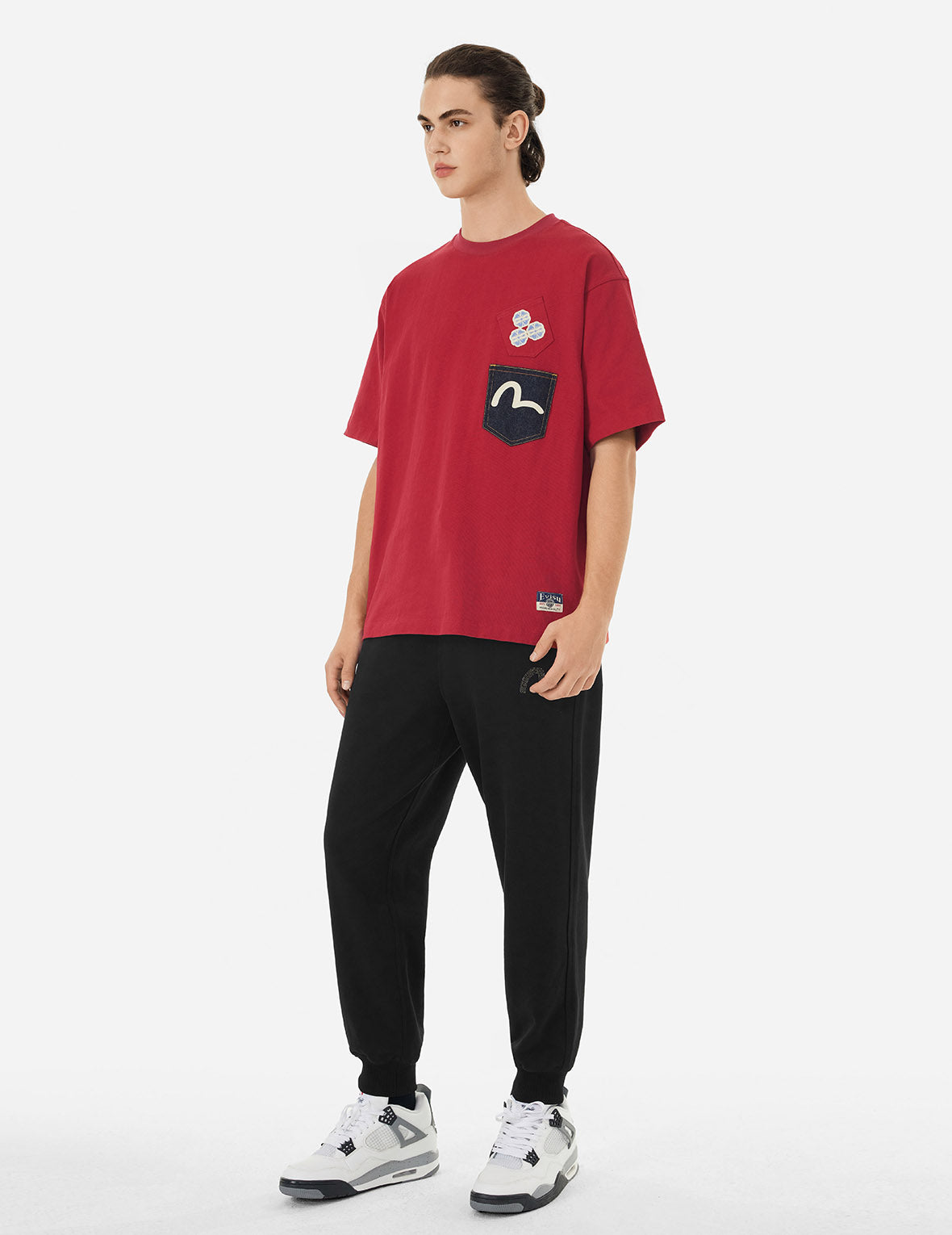 Rhinestone Seagull Relax Fit Sweatpants – EVISU
