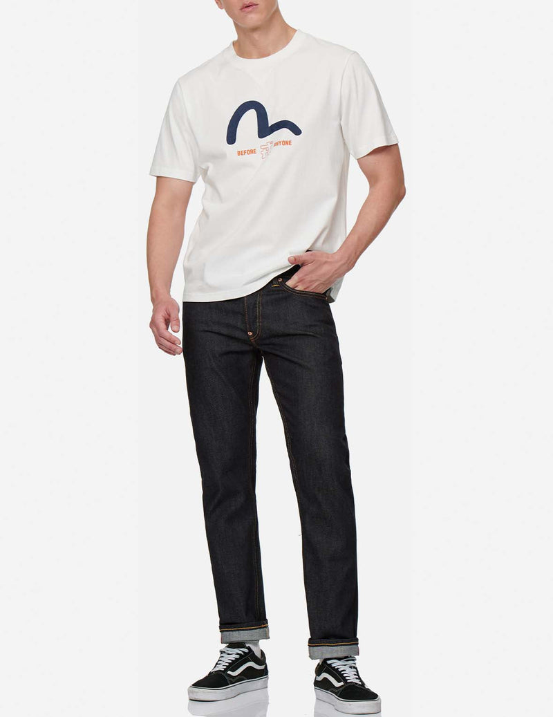 Orange Brushstroke Daicock Slim Straight fit Jeans #2010 – EVISU