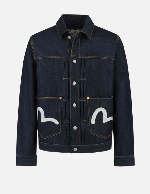 Map Appliqué Embroidery Regular Fit Denim Jacket – EVISU