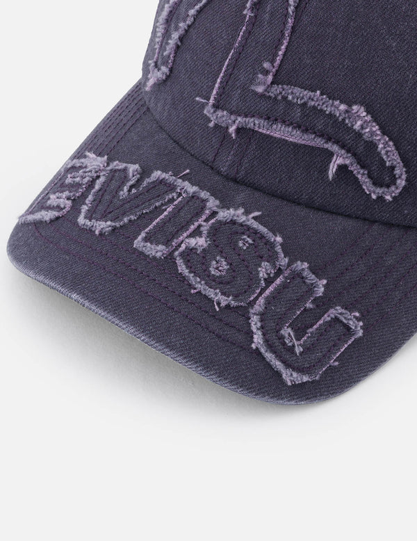 Distressed Seagull and Logo Embroidery Denim Cap – EVISU