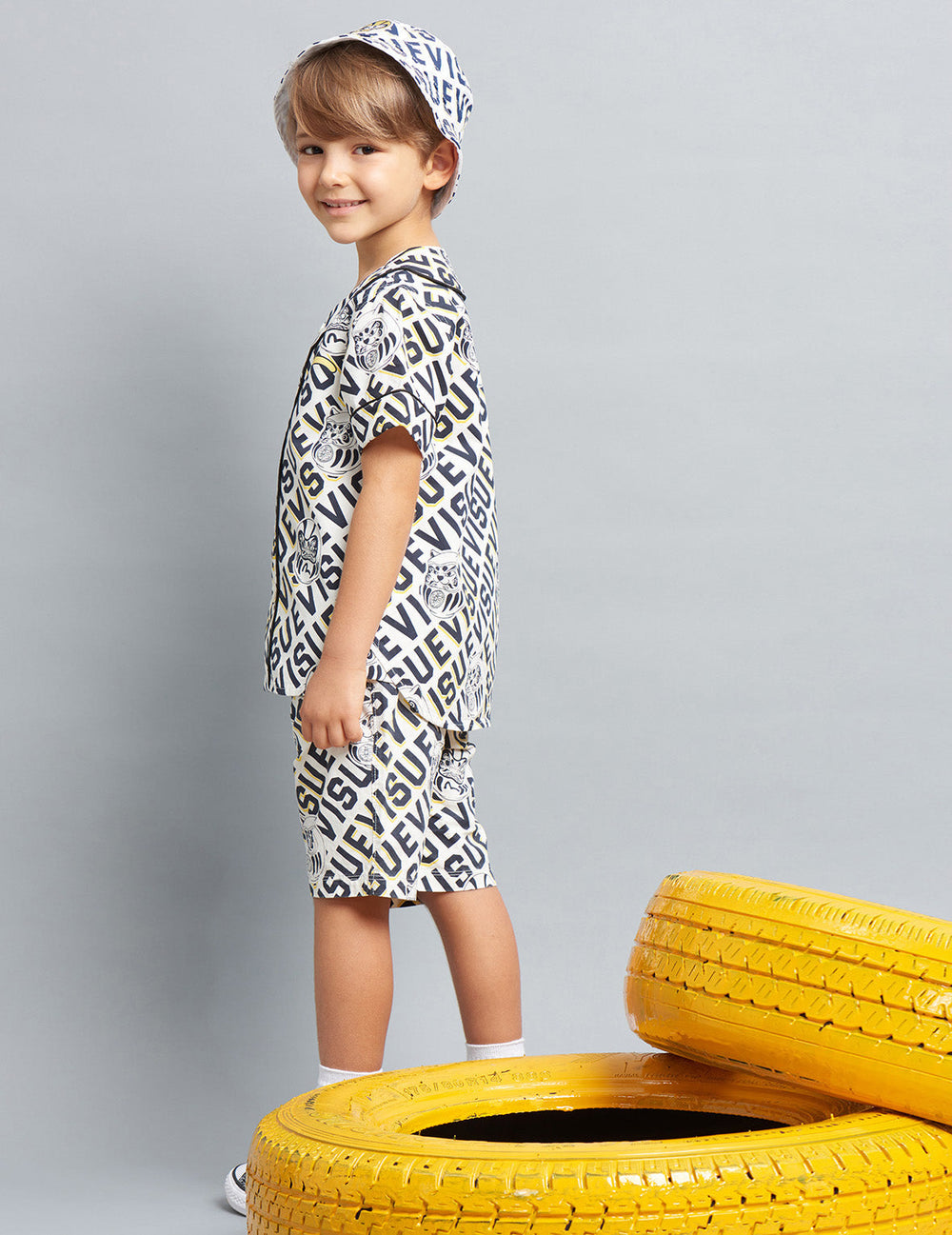 Allover Logo and Daruma Buddies Shorts – EVISU