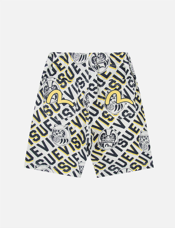 Allover Logo and Daruma Buddies Shorts – EVISU