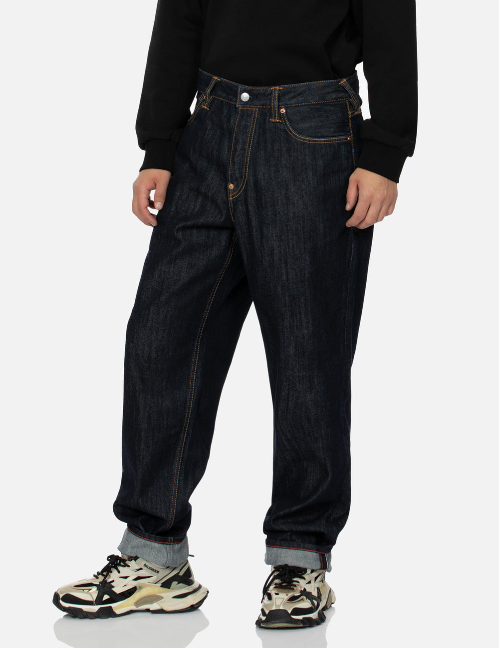 Heat Transfer Stone Hollow-out Seagull Fashion Fit Jeans – EVISU