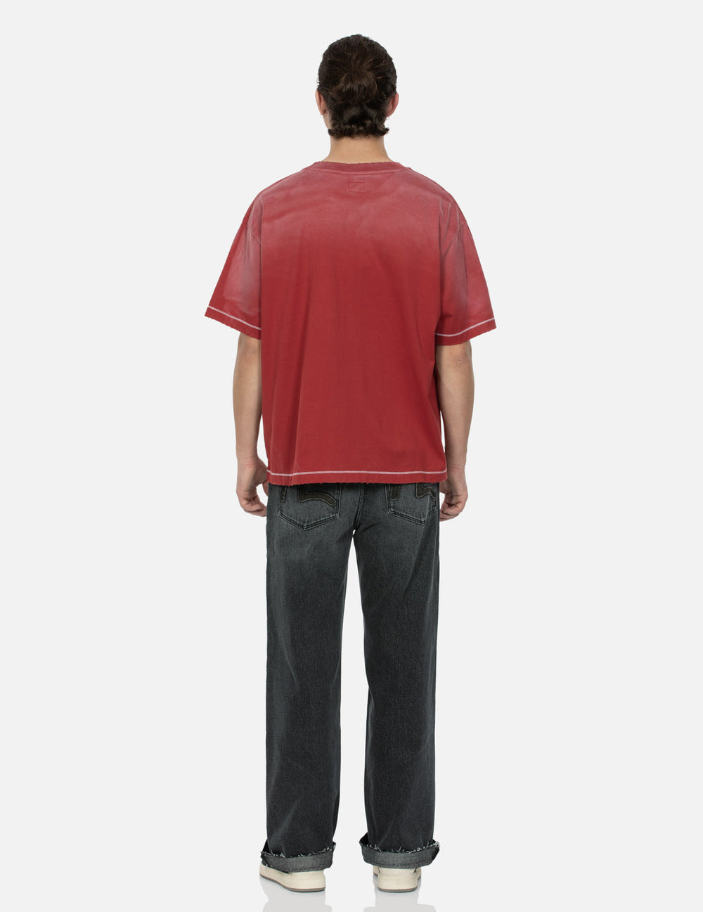 Seagull Appliqué Embroidery Baggy Fit Patchwork Jeans – EVISU