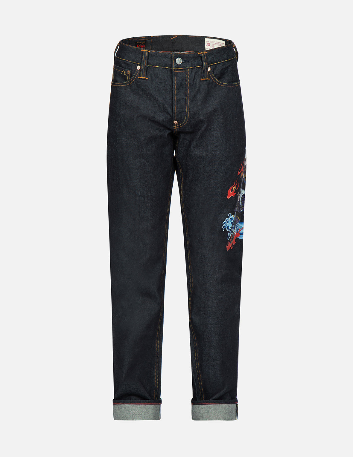 Samurai Print and Seagull Embroidery Slim Fit Jeans 2010 EVISU